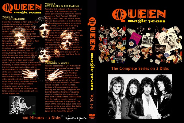 Queen – The Magic Years Vol. 1 –2- 3 DVDs - Rare Rock